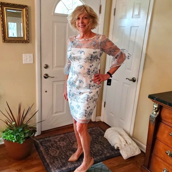 Adrianna Papell Dresses Adrianna Papell Embroidered Sheath Dress